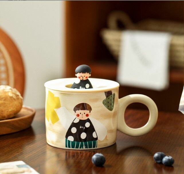 Кружка "Девушка в свитере в горошек