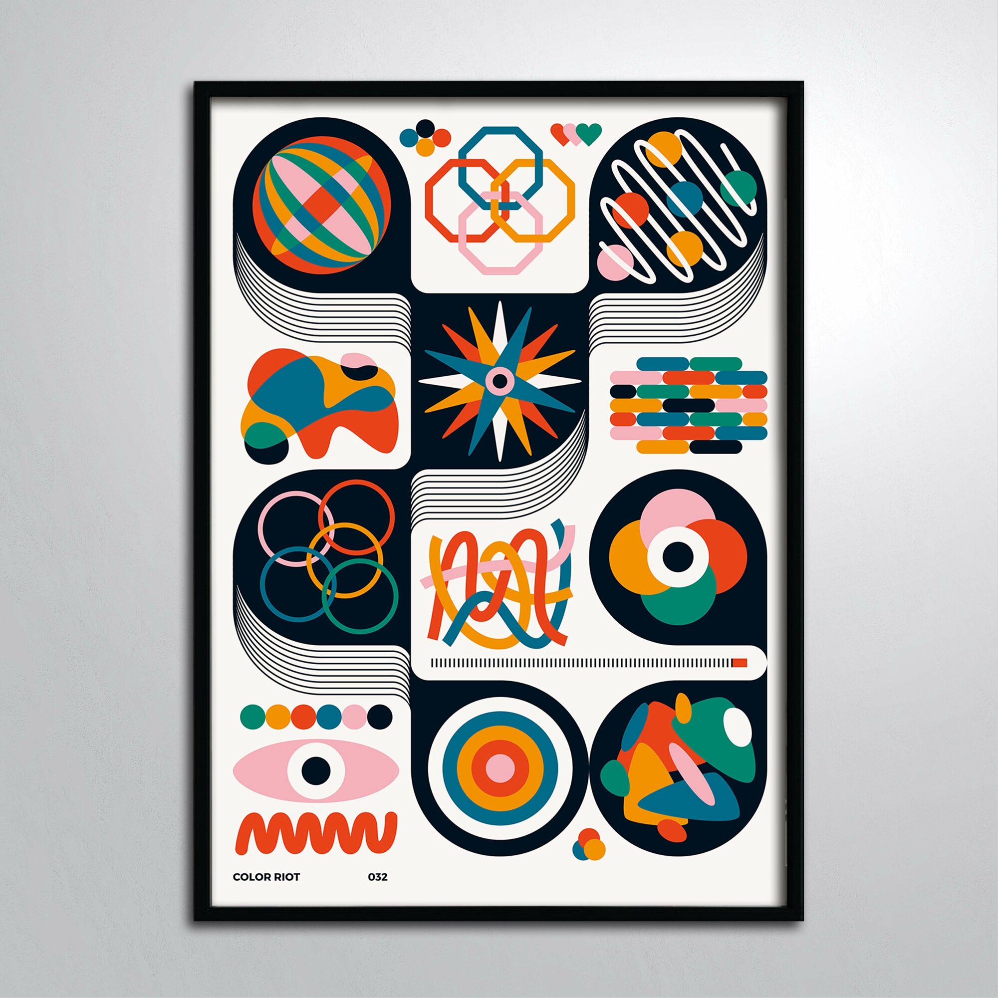 Постер в раме/Картина/Интерьерный плакат/Скандинавский/Абстракция на стену для Кухни Дизайн 175 Икеа