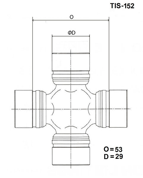 Крестовина карданного вала TOYO арт. TIS-152