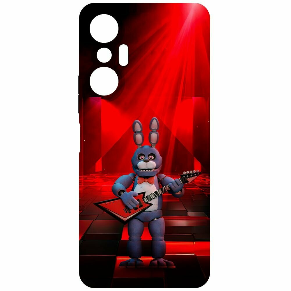 Чехол-накладка Krutoff Soft Case фнаф (FNAF) - Бонни с гитарой для INFINIX Hot 20S черный