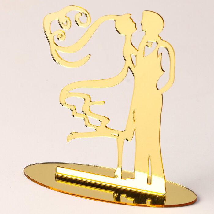 Топпер для торта «Свадьба», золотой