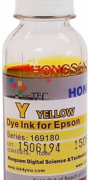 Чернила DCtec 901300 для Epson. Желтые, водорастворимые, 100 мл.