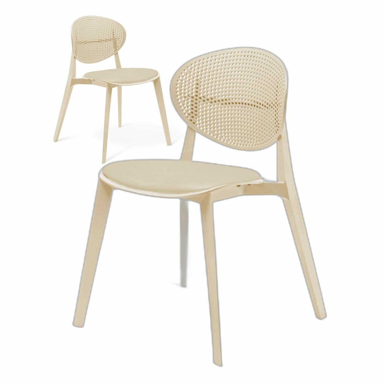 Кресло садовое, комплект из 2-х шт, Cтул пластиковый садовый, Cтул пластиковый для кафе, для дачи