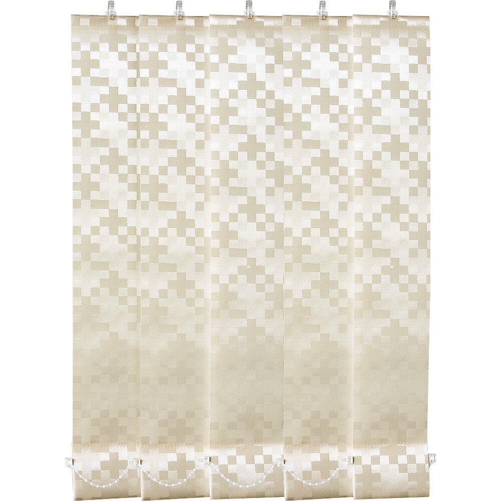 Ламели для вертикальных жалюзи 5шт Тетрис кремовый Длина 180 см