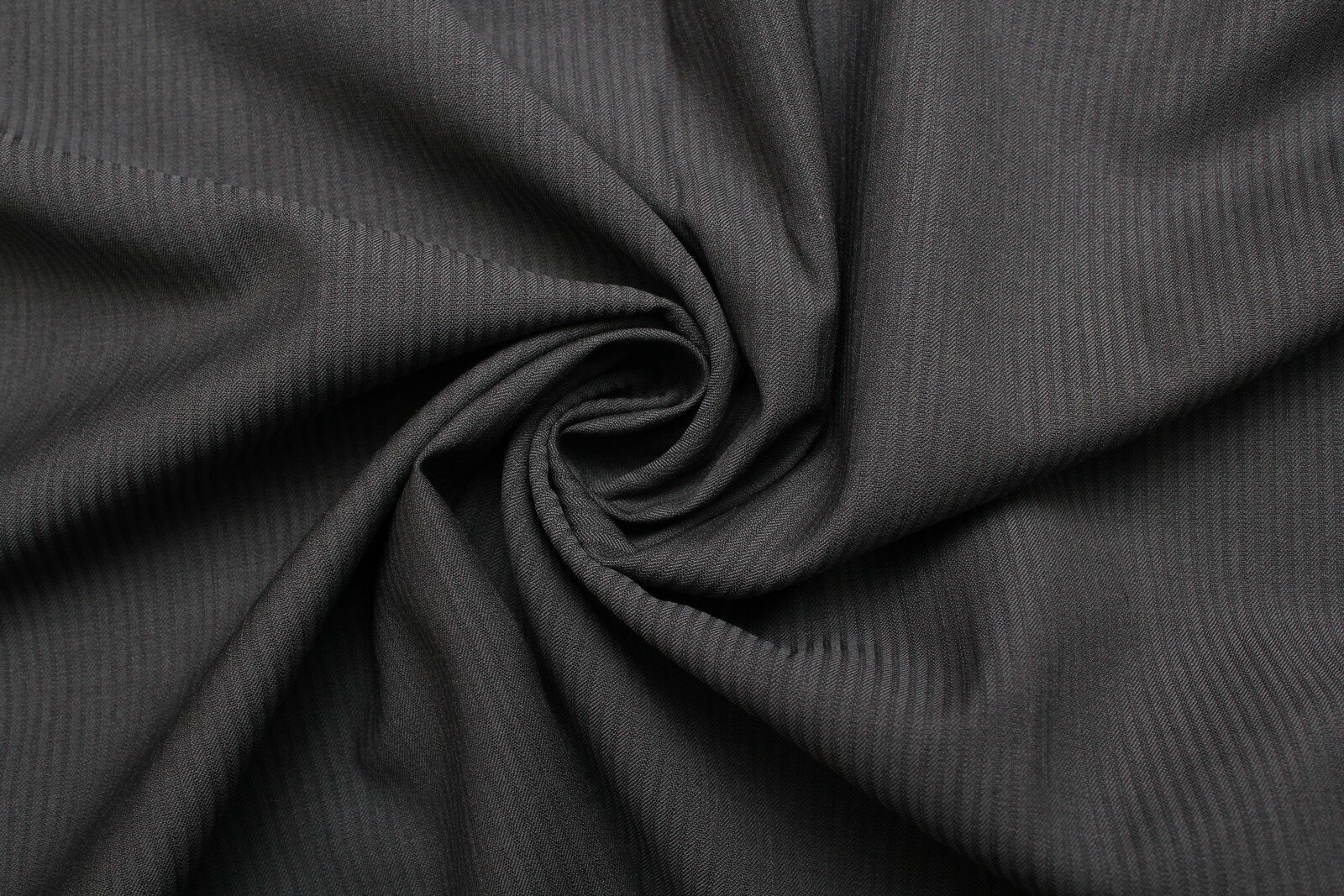 Ткань костюмная жаккард тёмно-серая с полосками, 250 г/пм, ш155см, 0,5 м