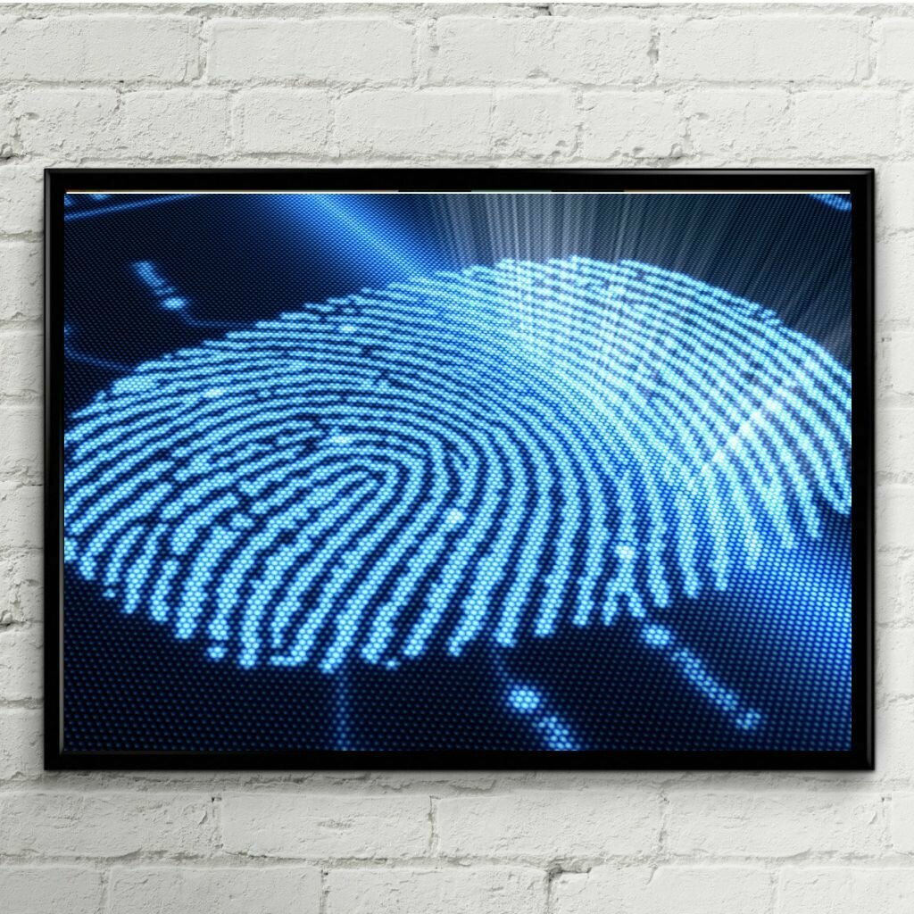 Плакат "Отпечаток пальца Hi-tech" из коллекции "Креатив" А4