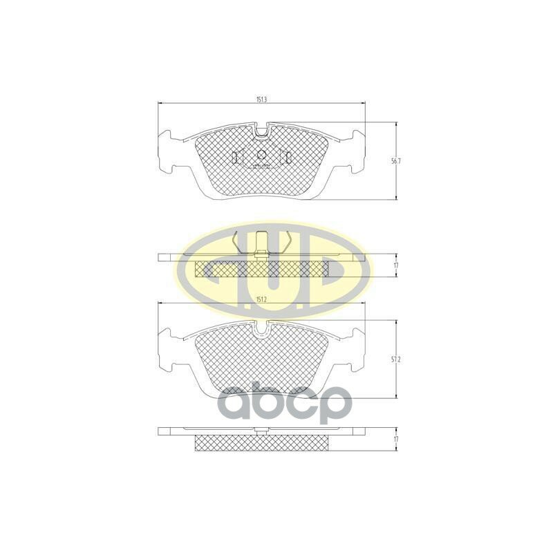 Колодки ПЕР G.U.D арт. GBP038400
