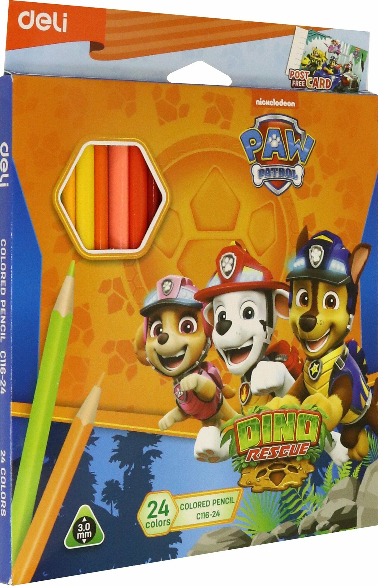 Карандаши цветные Paw Patrol, 24 цвета