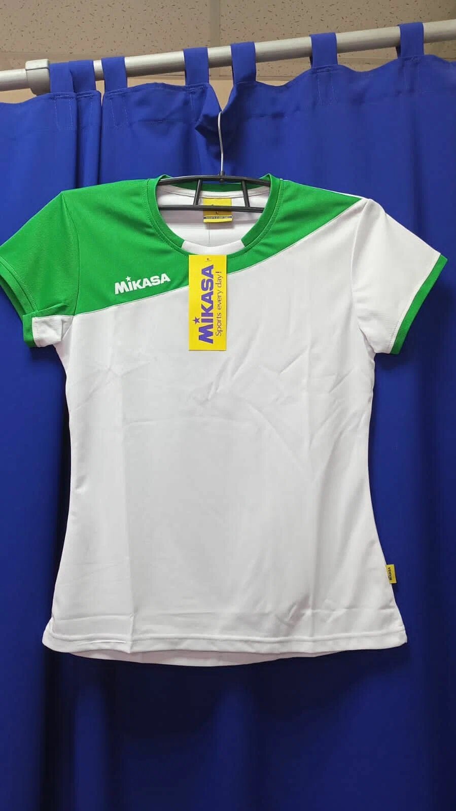 Для волейбола Женская микаса размер L ( русский 48 ) форма ( майка + шорты ) волейбольная бело-зелёная микаса