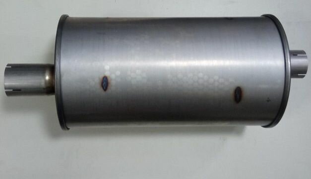 Бочка глушителя 457*240, труба смещена 68/64*150, ZEVS