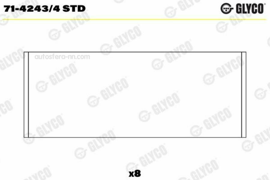 GLYCO 7142434STD Вкладыши ДВС шатунные (к-т)