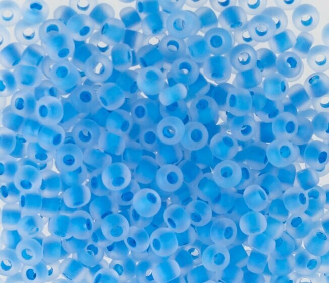 Бисер Gamma 5, Чехия 10/0, E202 ( 38336 )голубой матовый ,5гр.1шт.