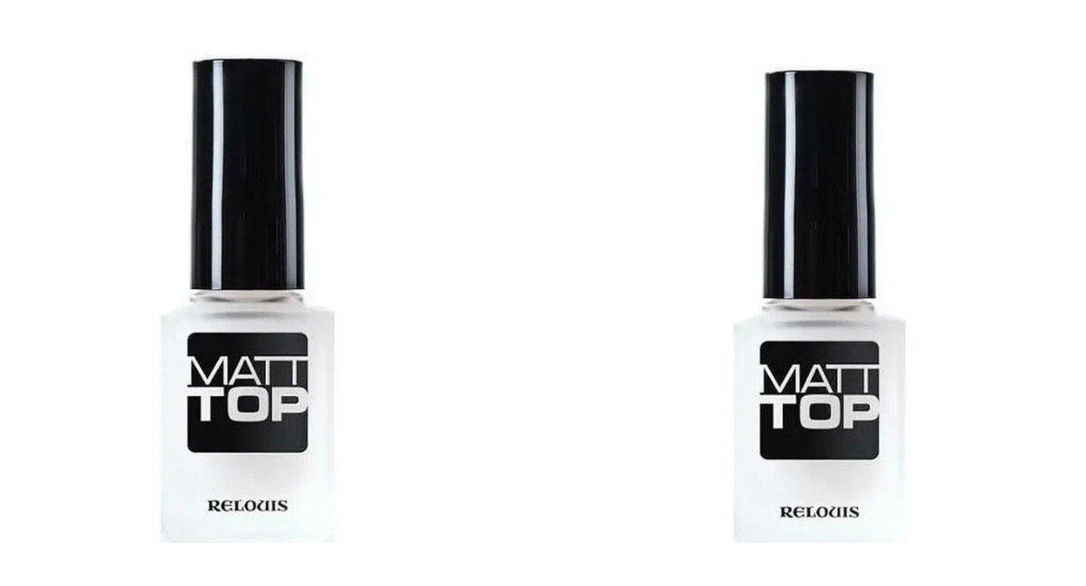 Матовое верхнее покрытие для лака на ногтях Relouis Matt Top, 2 шт.
