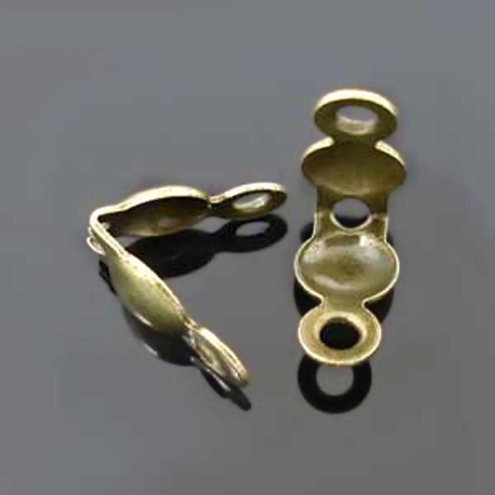 Фурнитура для бижутерии Калотт 0002223 бронзовый цвет 8x4 мм, цена за 100 шт.