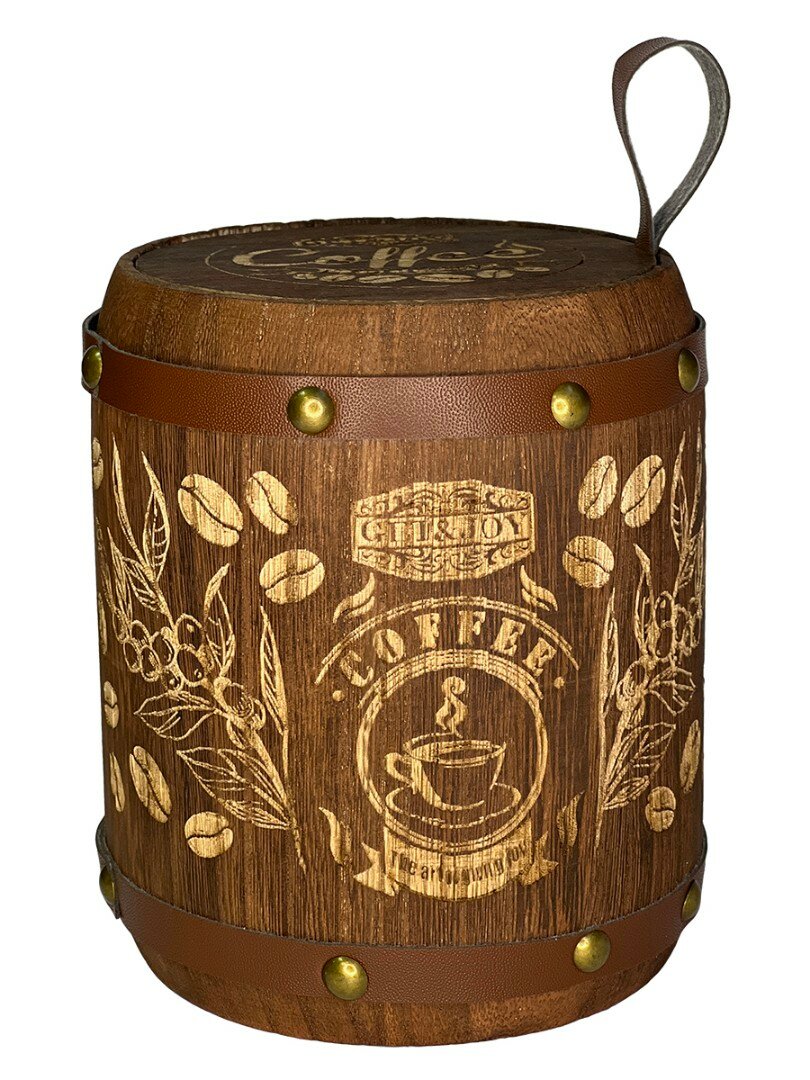 Кофе молотый 100% арабика Бразилия - Бочонок коричневый, 150 гр.