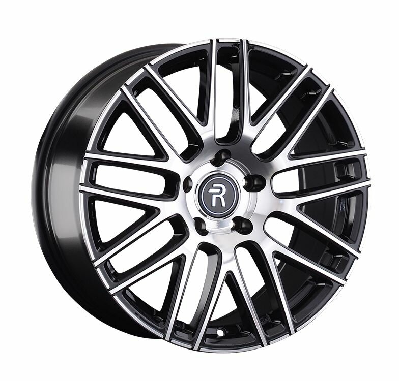 Колесный диск Replay B208 18x8" PCD5x112 ET30 D66,6 черный глянцевый с полированными лучами
