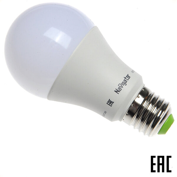 Лампа 12Вт 71296 NLL-A60-12-230-2.7K-E27 900Лм 2700К LED "груша" т/б свет Navigator (5 шт. в комплекте)