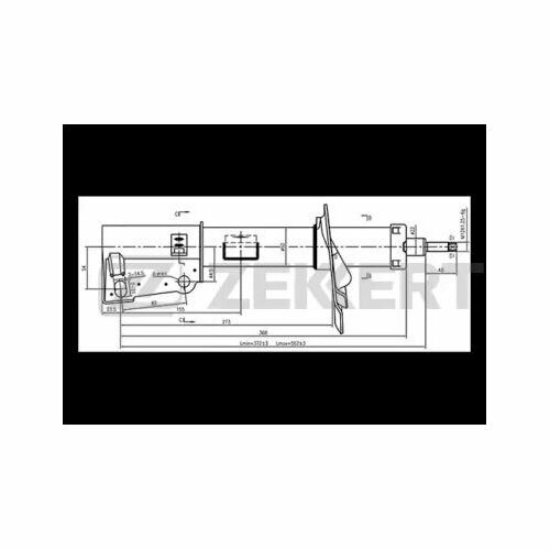 Амортизатор подвески передний левый газовый для автомобиля Fiat Dodge, ZEKKERT SG-4555 (1 шт.)