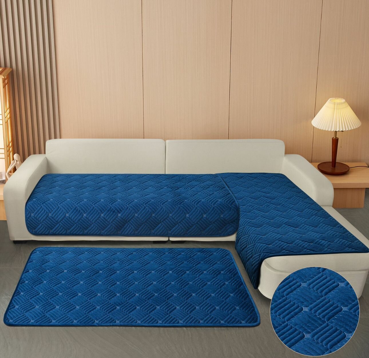 Накидка на угловой диван , Накидка на диван 2 кресла