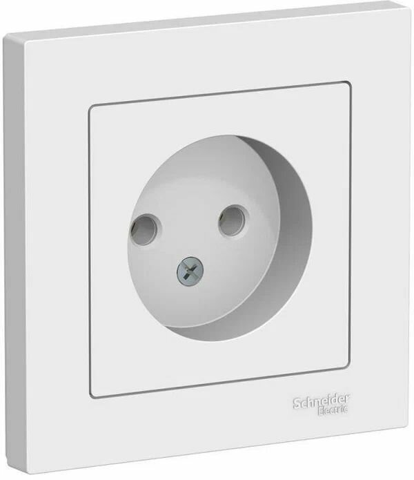 Розетка без заземления AtlasDesign, 16А, в сборе белая, Schneider Electric