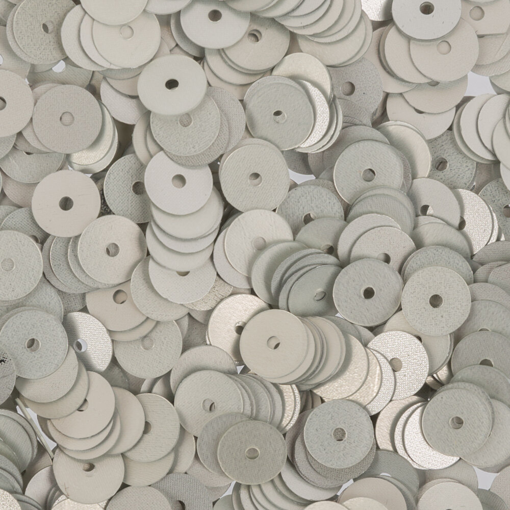 Пайетки россыпью "Zlatka" ZF-26 6 мм 10 г №002 серебристый