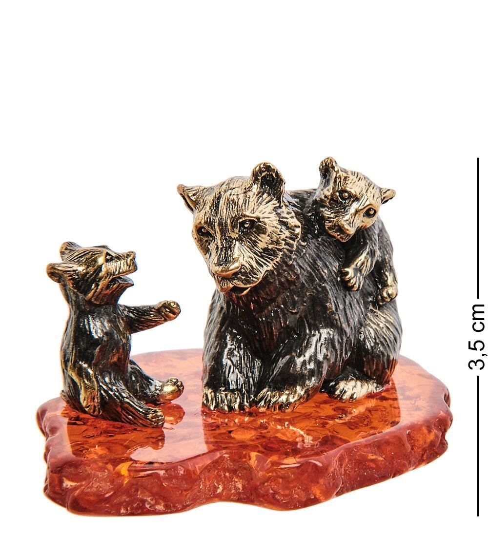 Фигурка Семья медведей (янтарь)