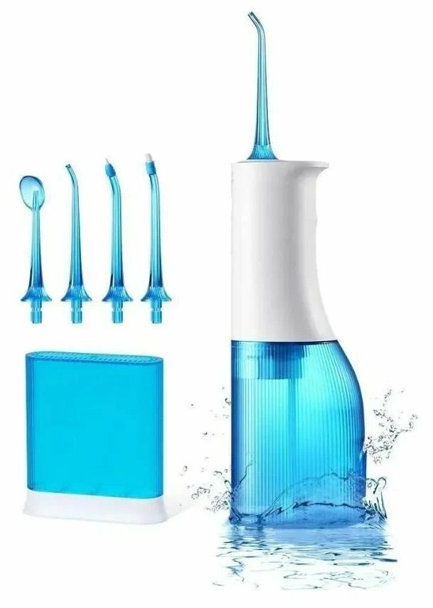 Ирригатор для полости рта Soocas W3 PRO, Портативный (4 насадки, кейс для насадок в комплекте), фиолетовый