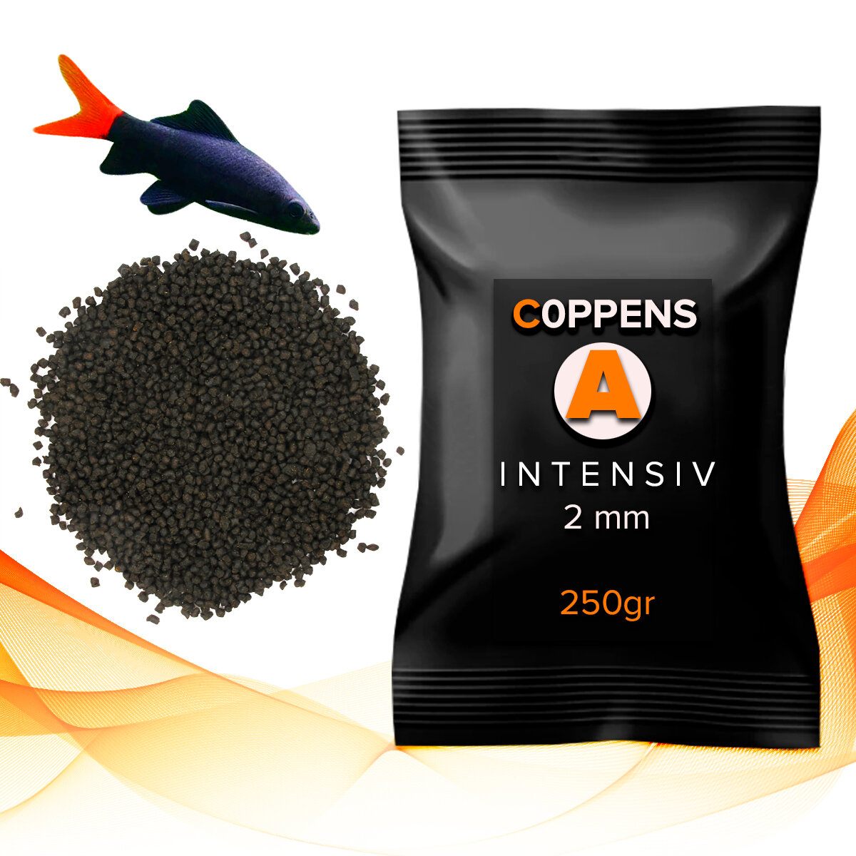 COPPENS INTENSIV 2мм, 250 гр - тонущий корм для мелких сомов и донных рыб