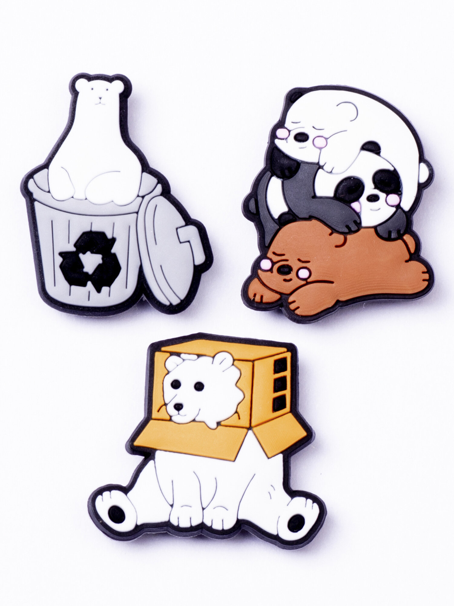 Джиббитсы , Клипсы для обуви Kuppinoski белые мишки на севере игроки