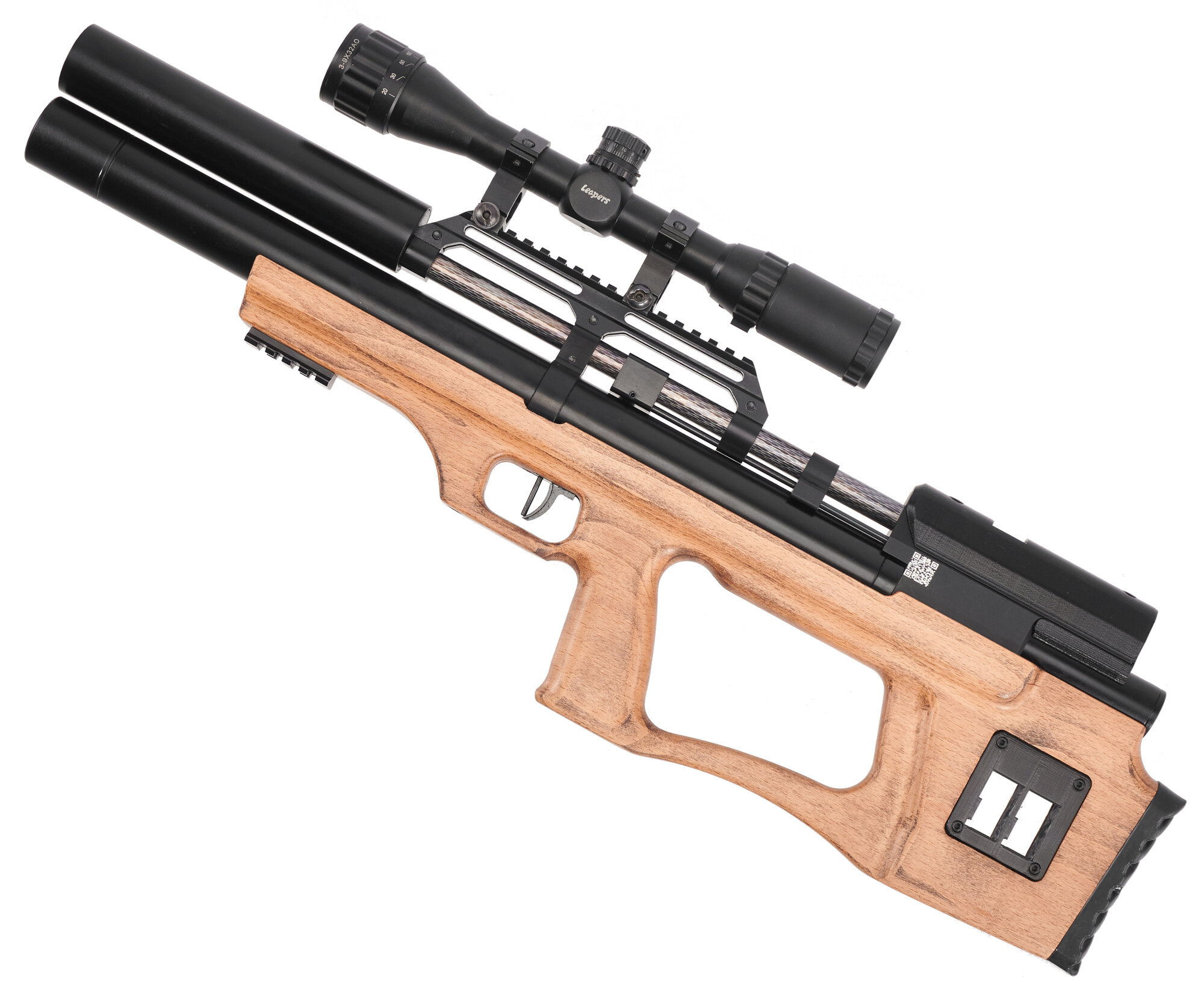 Пневматическая винтовка Krugergun Снайпер Буллпап 6.35 мм (420 мм, резервуар 510, передний взвод, прямоток, дерево)