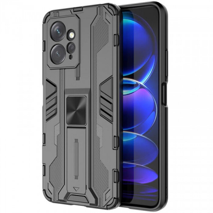 Galvatron Противоударный чехол-подставка для Xiaomi Redmi Note 12 4G с защитой камеры