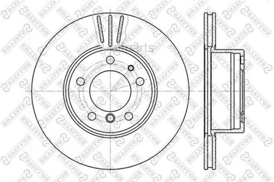 STELLOX 60201519VSX Диск торм. BMW E32/E34 2.5-2.5TDs M20/M30/M50/M52 87>