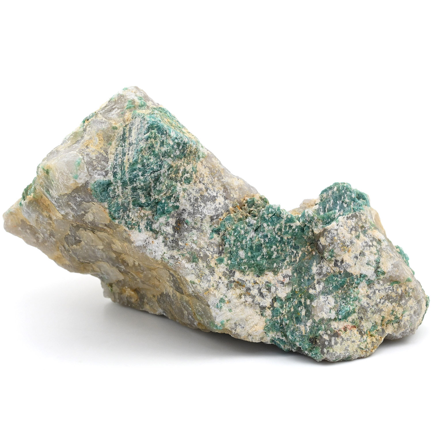 Камень дымчатый кварц с амазонитом 170*120*75мм, 1275г .