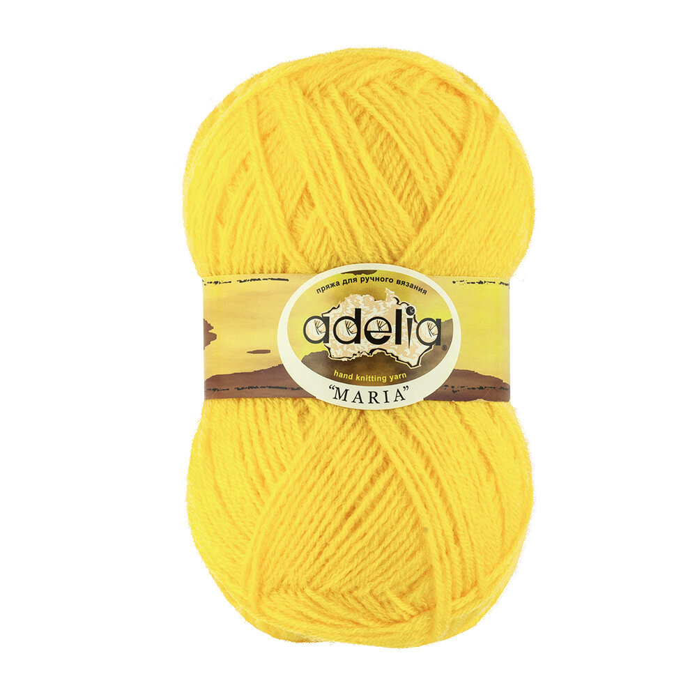 Пряжа ADELIA "MARIA" 100% акрил 50 г 227 м №03 желтый
