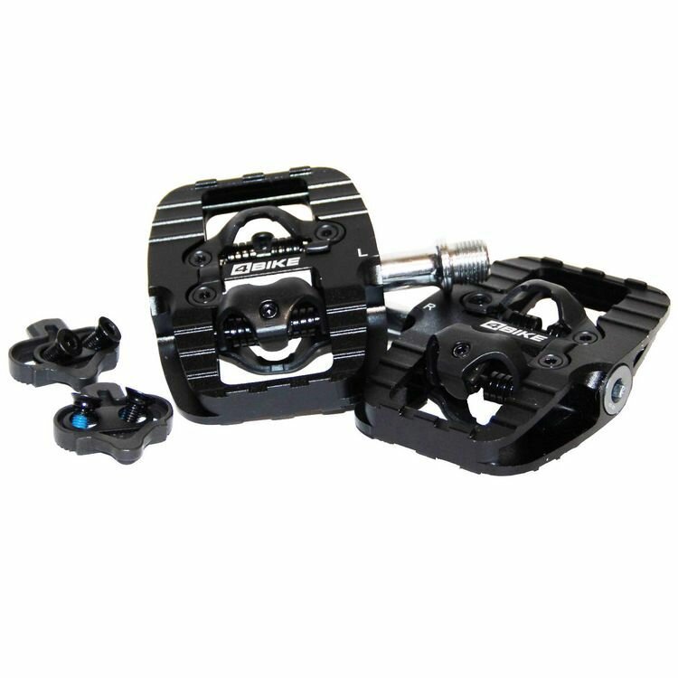 Педали велосипедные контактные 4BIKE P13 102x90x34 мм Enduro SPD с промышленными подшипниками