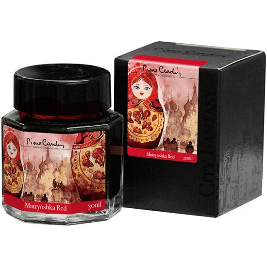Флакон чернил Pierre Cardin 30мл, серия CITY FANTASY цвет Matryoshka Red (Красная Матрешка)