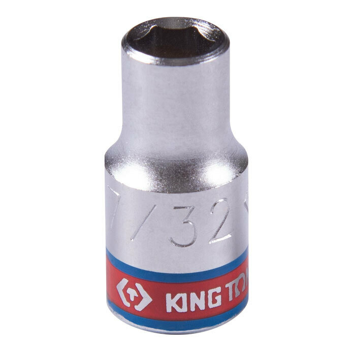 KING TONY Головка торцевая стандартная шестигранная 1/4", 7/32", дюймовая 233507S
