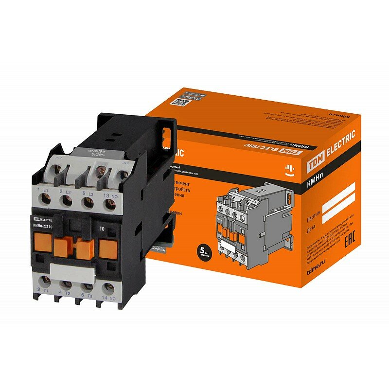 Контактор КМНп-22510 25А 220В/АС3 1НО TDM, цена за 1 шт