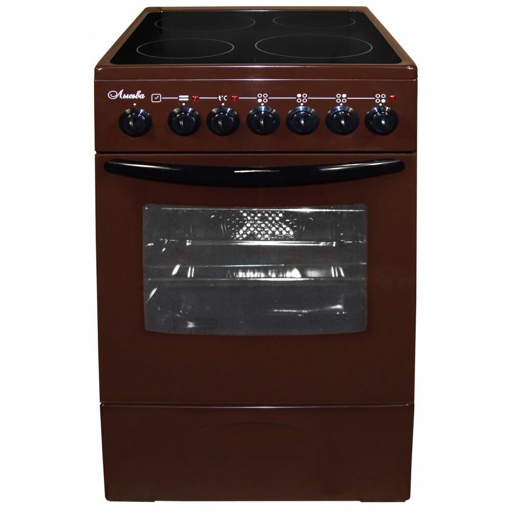 Плита электрическая Лысьва EF4006MK00 коричневый стеклокерамика (без крышки)