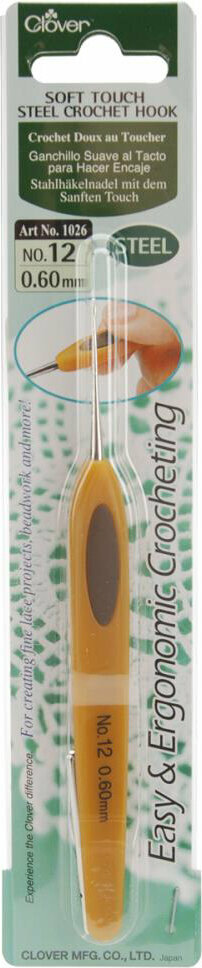 Clover - эргономический крючок для вязания размер 0,6 mm