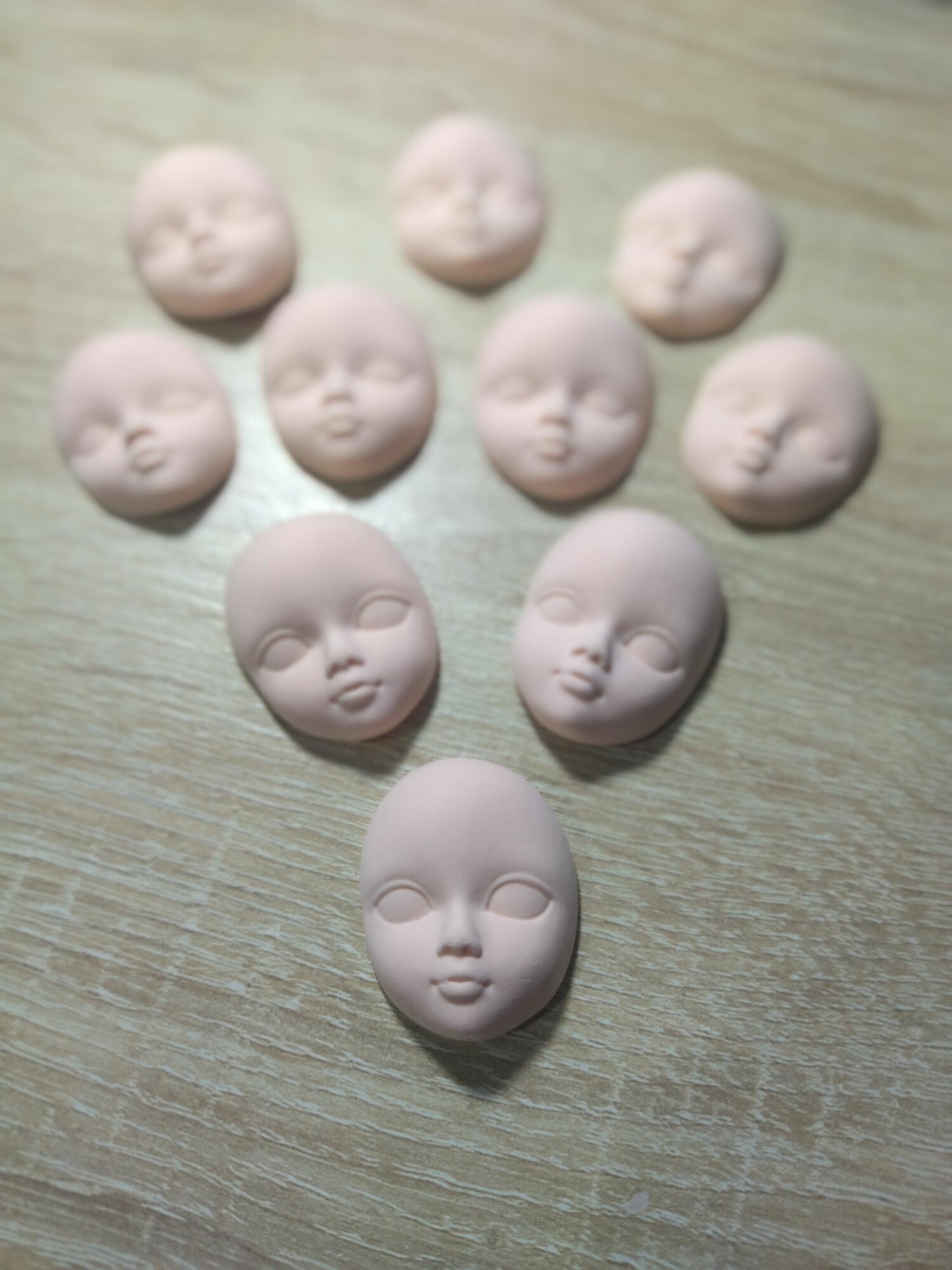 Набор лиц для ватной игрушки, личико куклы, малыш, младенец, мальчик, девочка - 10 шт.
