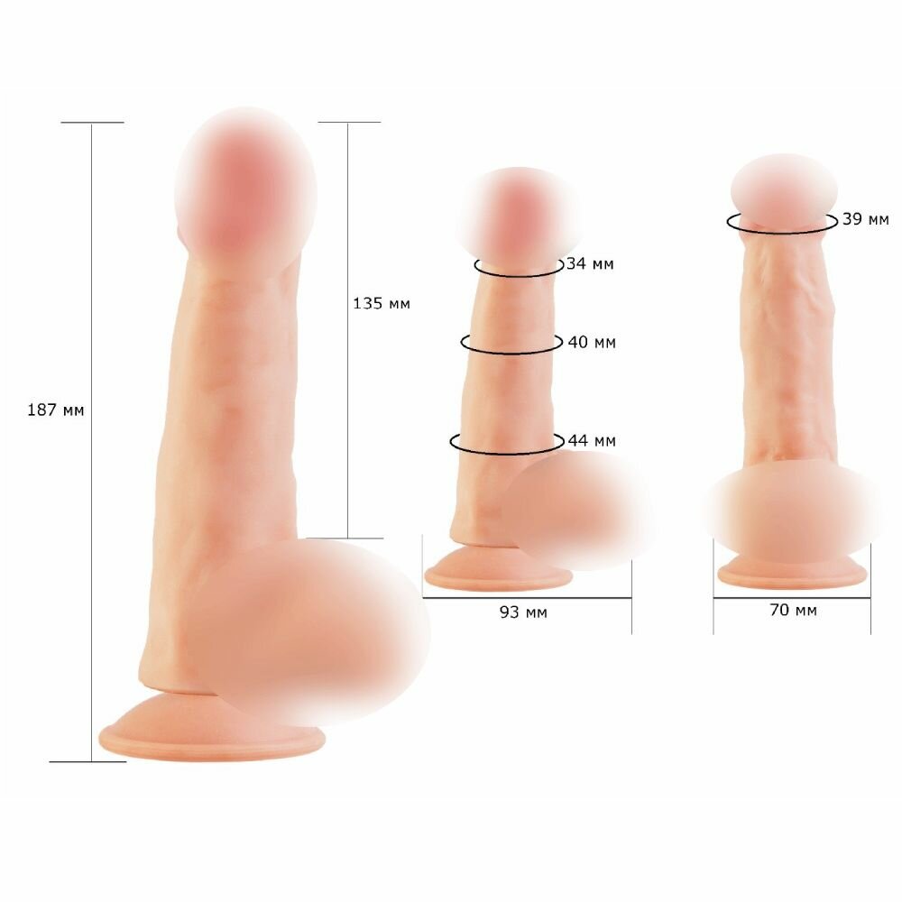 Фаллоимитатор на присоске киберскин/реалистик / живая кожа/дилдо/фаллос