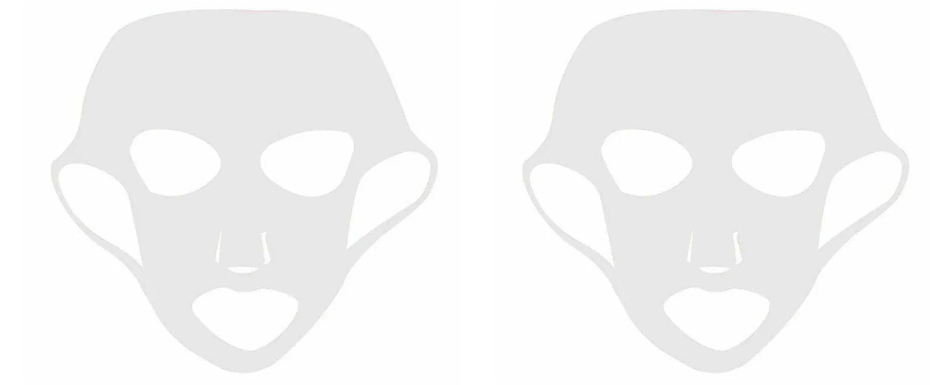 Kristaller Маска для лица, многорозовая, силиконовая, KG-021, белый, 2 шт