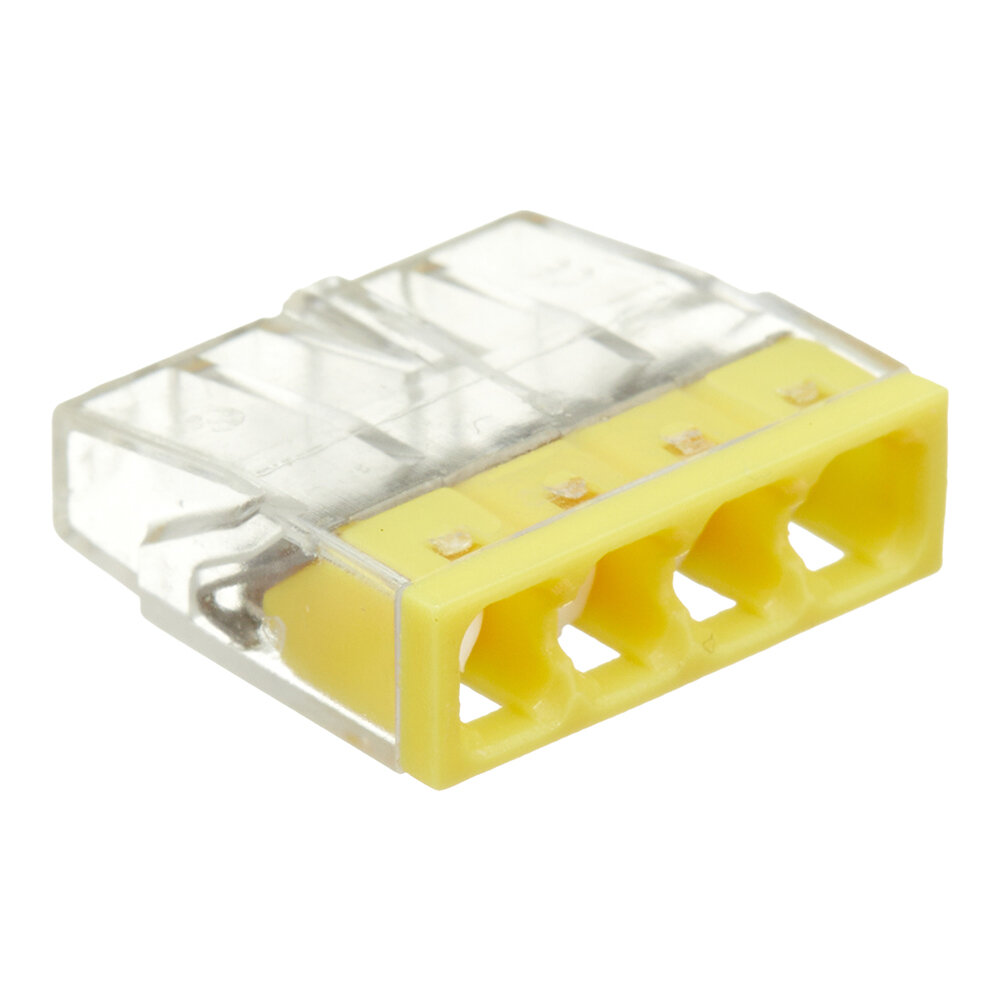 Клемма на 4 провода Stekker 49835 0,5-2,5 кв. мм самозажимная с пастой (20 шт.) (49835)