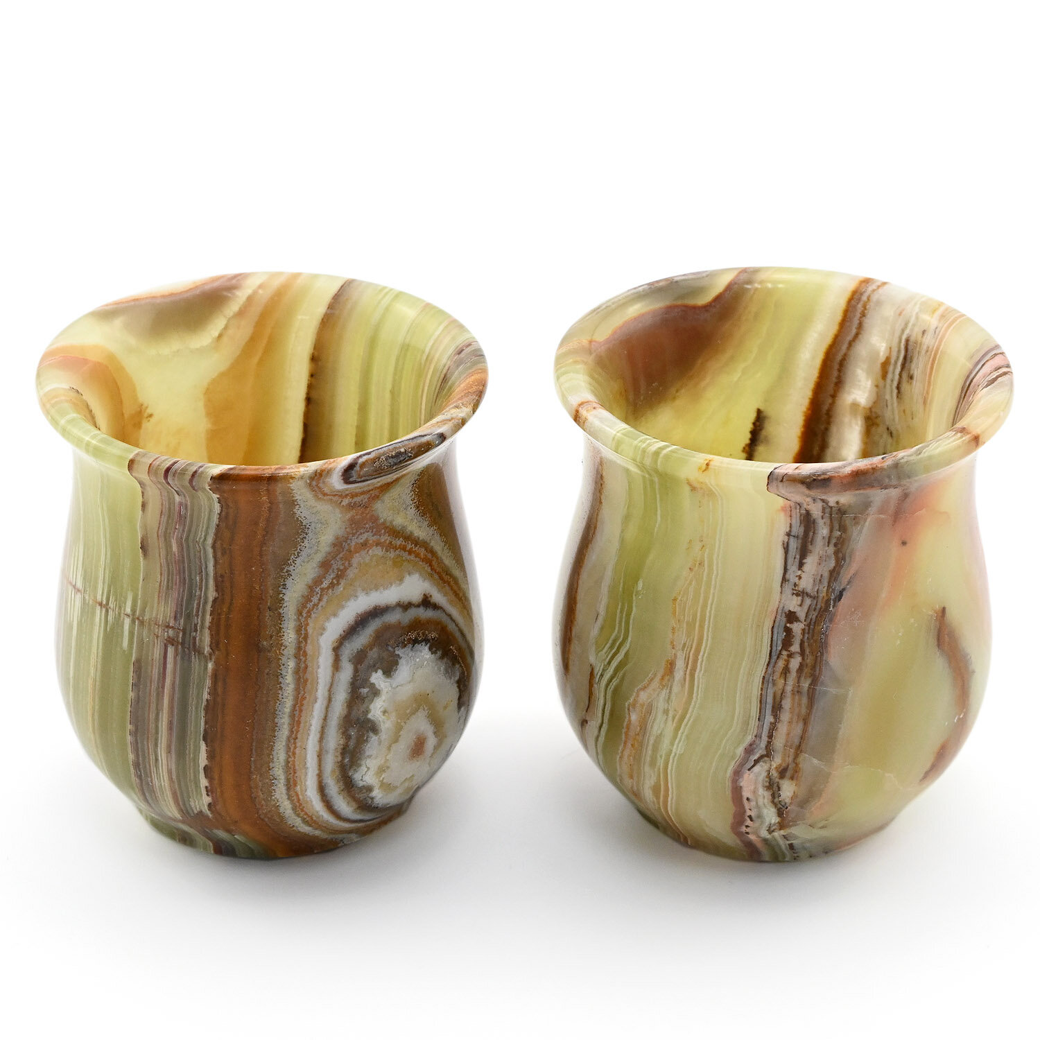 Подарочные стопки 100мл 2 шт 60*60*70мм камень оникс .