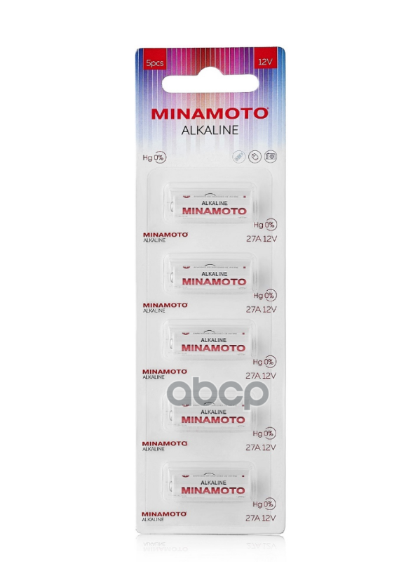 Батарейкa A27 12V MINAMOTO (Элемент питания).5/card цена 1 шт Auto-GUR арт. A27A