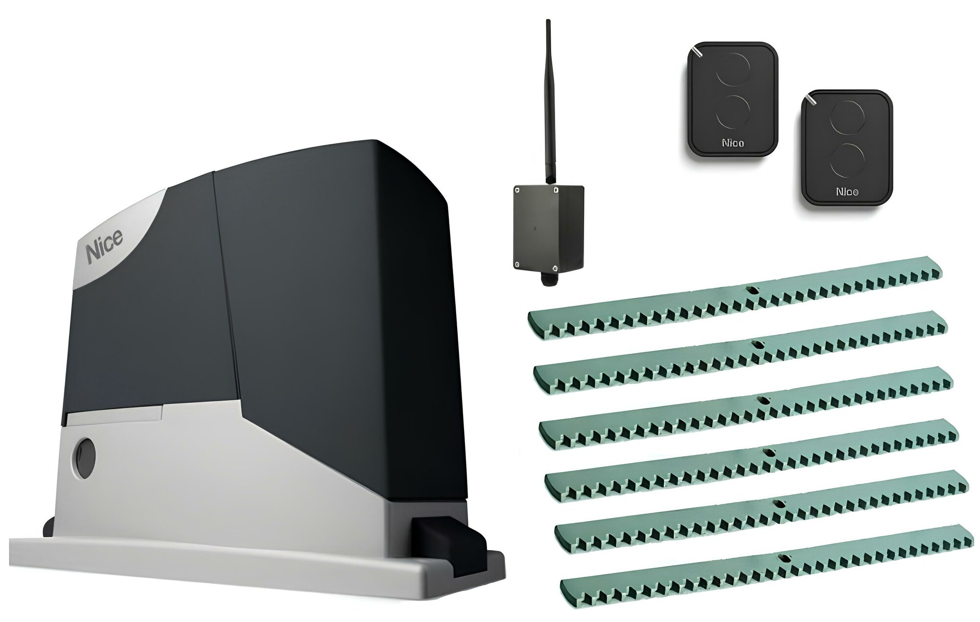 Автоматика для откатных ворот RD400KCE KR6-BT, комплект: привод, 2 пульта, Bluetooth-модуль, 6 реек