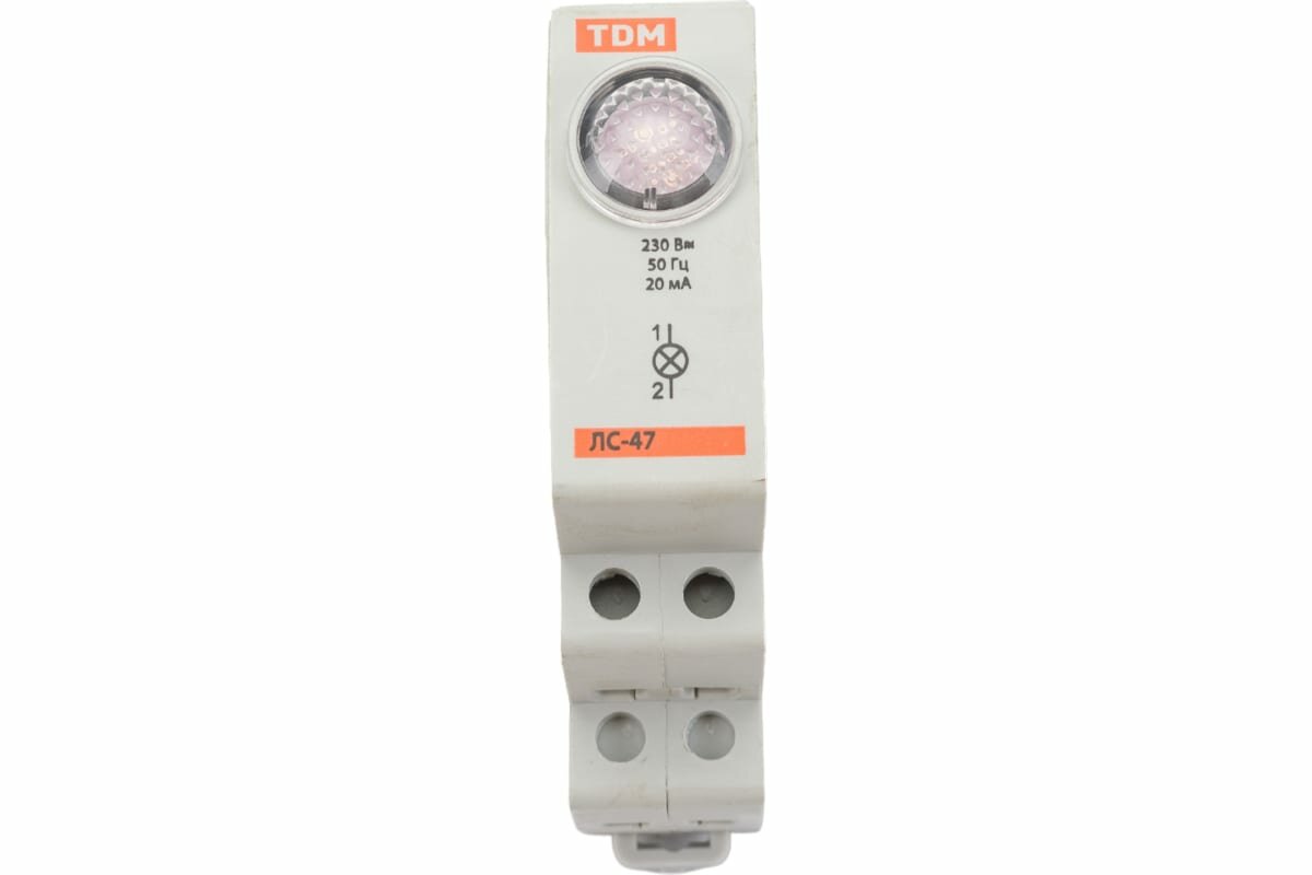 Лампа сигнальная ЛС-47 красная (LED) AC/DC TDM SQ0214-0008