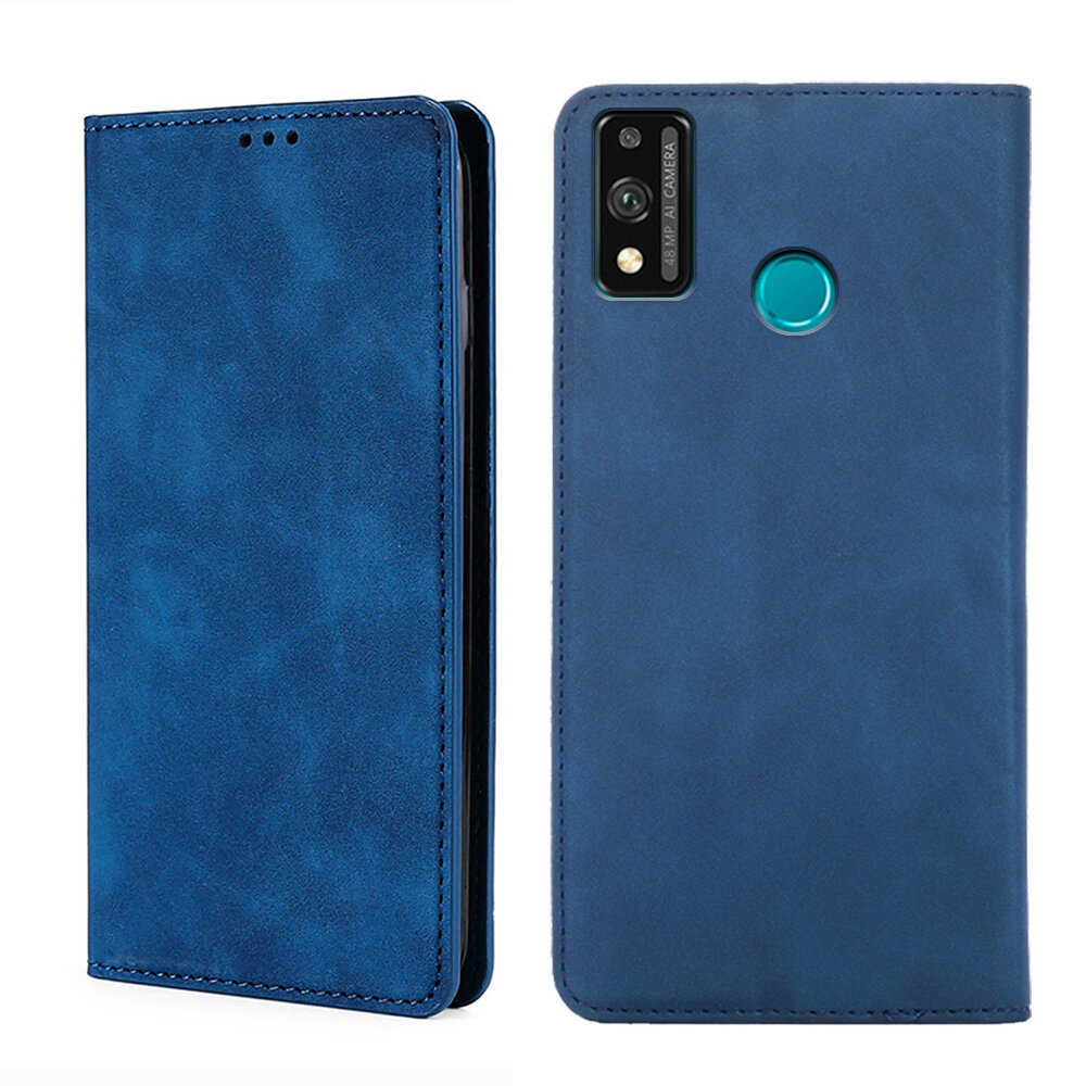 Чехол-книжка MyPads для Honor 9X Lite / Хонор 9x Лайт мягкое прикосновение (синий)