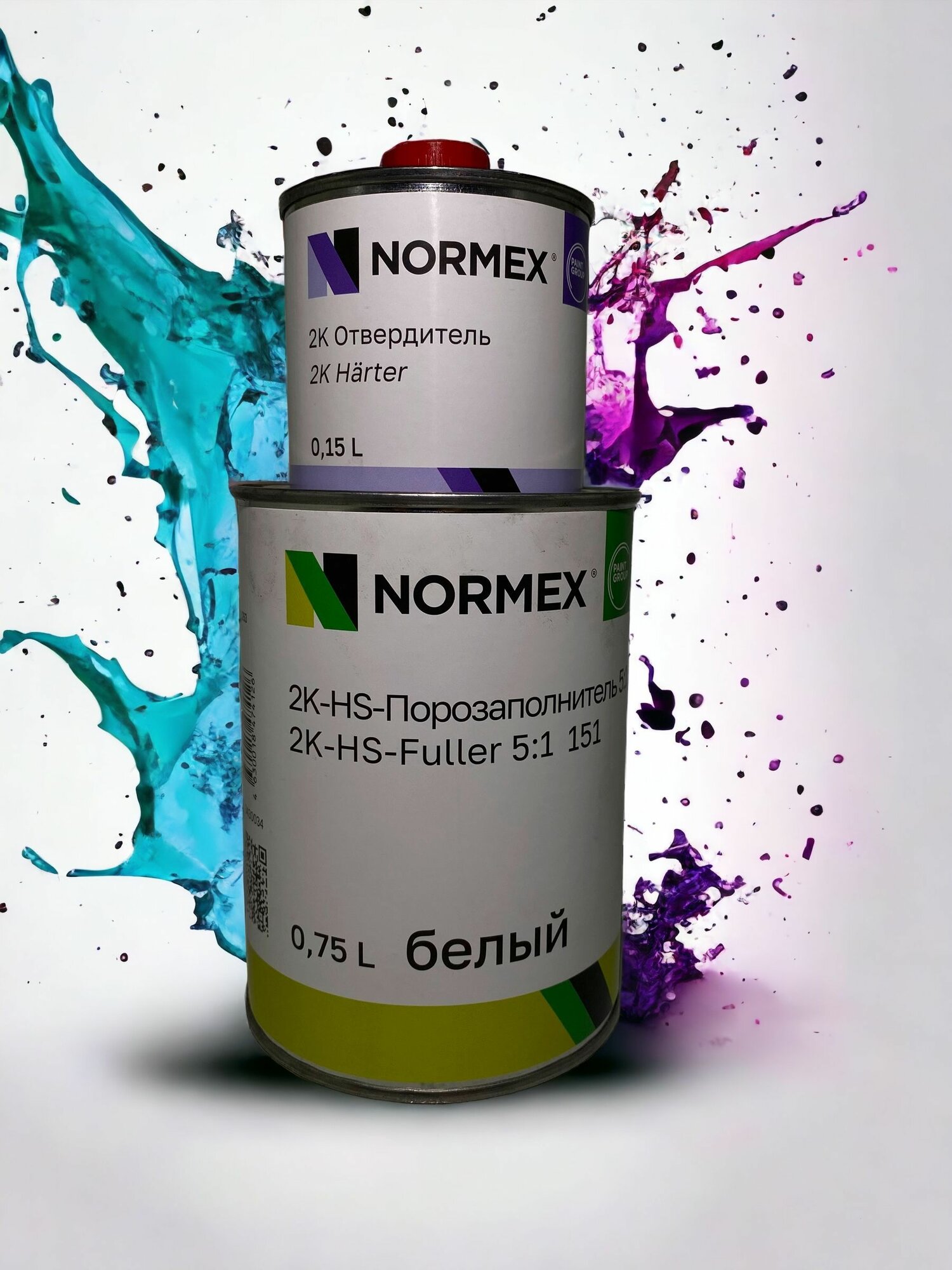 Грунт NORMEX 151 порозаполнитель 5:1 Белый 0,75л+отв 0,15л